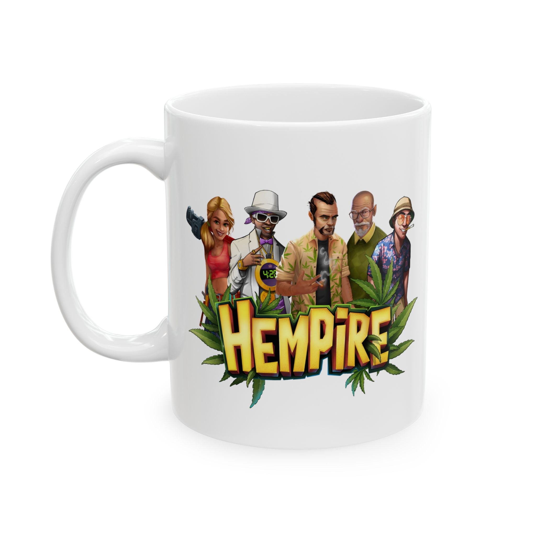 "Hempire Characters Logo" Ceramic Mug – High Roller Games Inc